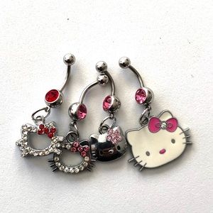 Jewelry | Bundle Hello Kitty Belly Button Navel Ring Set | Poshmark